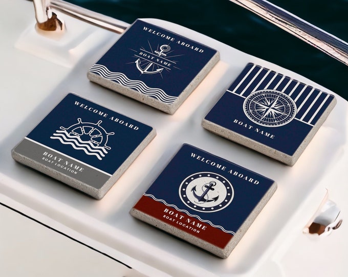 Custom Logo on Stone Coasters, Personalized Coaster, Personalized Gift ...