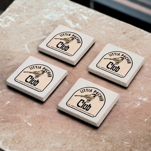 Little Peckers Club Stone Coaster Set, Lil Gents Making Dents Coasters ...