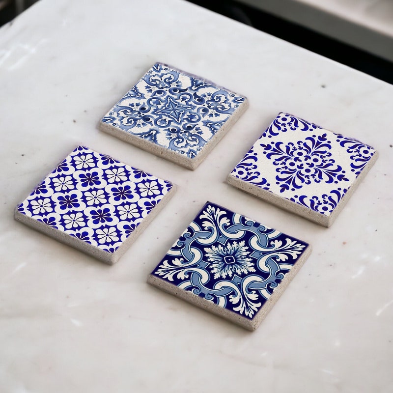 Blue Coasters - Etsy UK