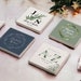 Custom Stone Coasters Set, Personalized Coaster With Text, Personalized ...