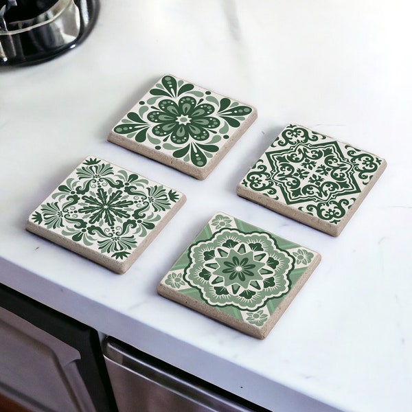 Green Spanish Tiles - Etsy