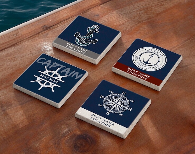 Custom Logo on Stone Coasters, Personalized Coaster, Personalized Gift ...