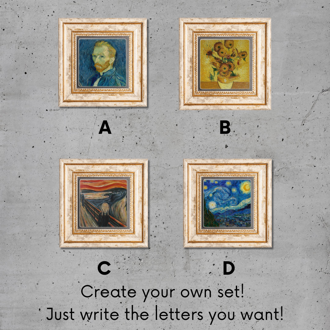 Vincent Van Gogh Stone Wall Decor Set Stone Wall Hanging - Etsy