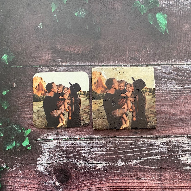 Custom Stone Coasters Set, Personalized Coaster With Text, Personalized ...