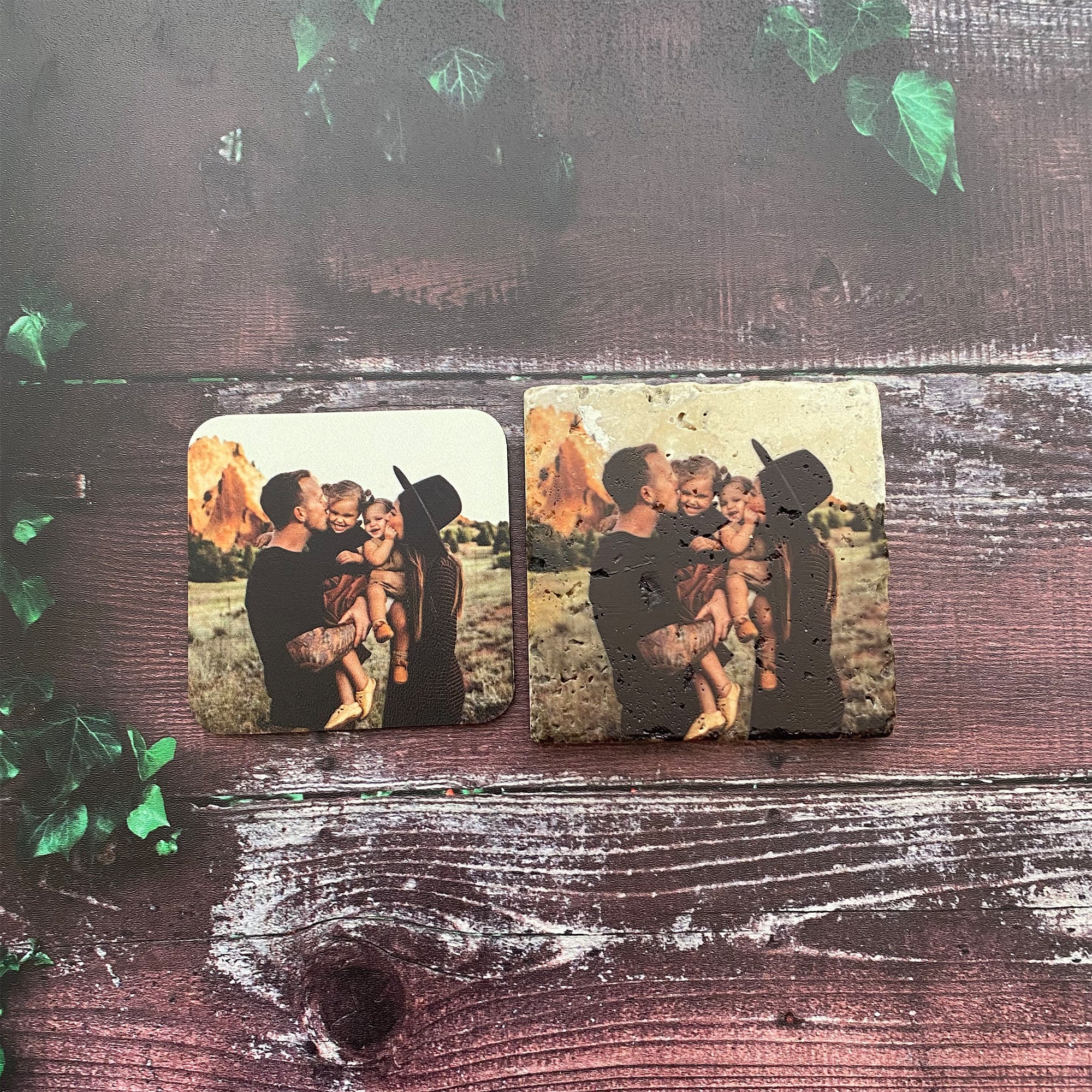 Custom Stone Coasters Set Personalized Coaster With Text - Etsy