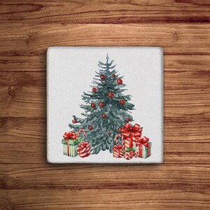 Christmas Tree Stone Coasters, Noel Coasters, Merry Christmas, Jingle ...