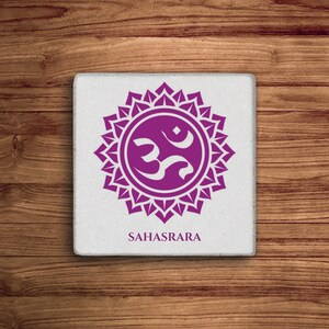Custom Seven Chakras Stone Coasters, Chakra Signs Coaster, Heart Chakra ...