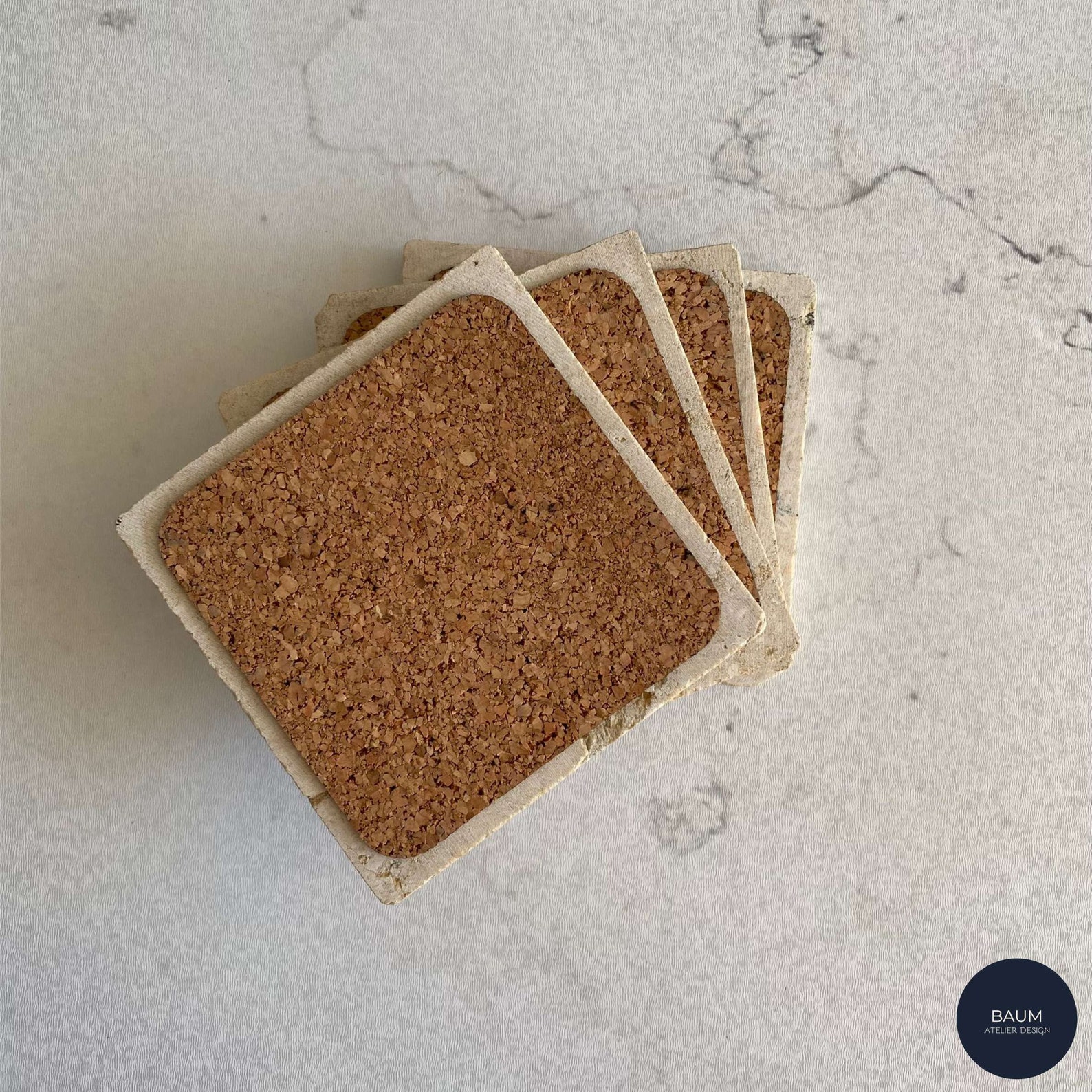 Pumpkin Fall Stone Coasters Autumn Floral Cork Backing - Etsy
