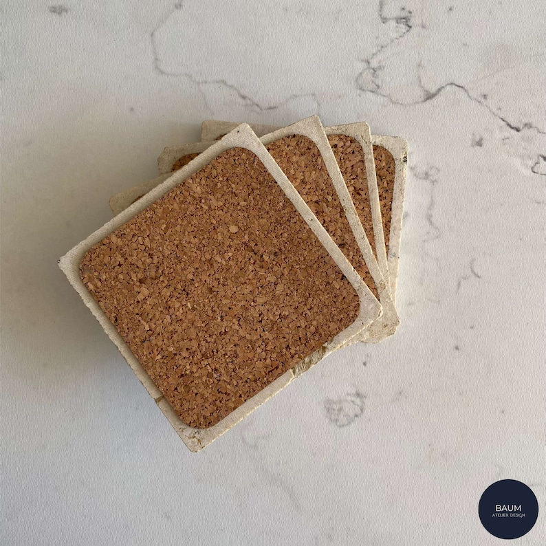 Pumpkin Fall Stone Coasters Autumn Floral Cork Backing - Etsy