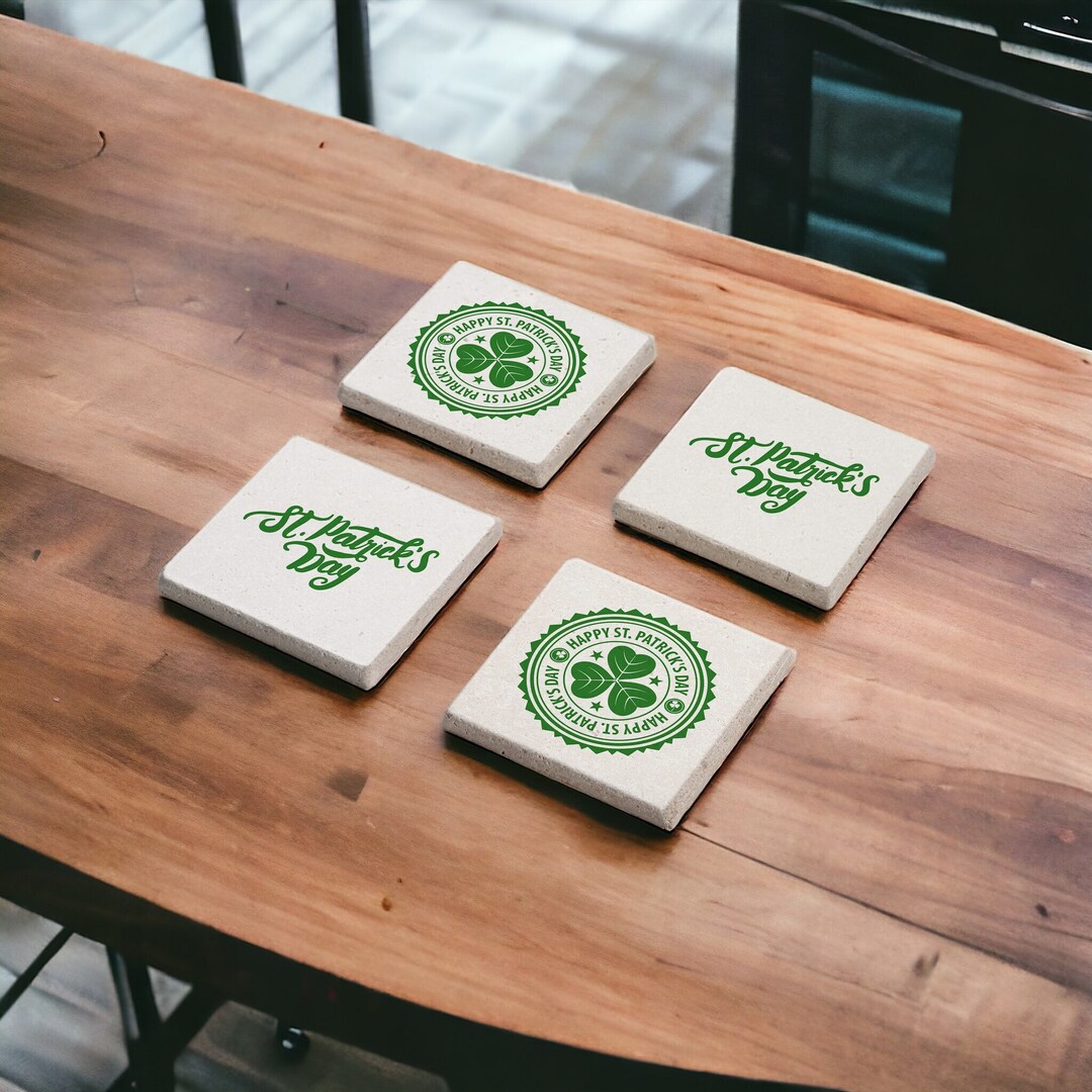 St Patricks Day Stone Coaster, St Patrick Wood Coaster, St Patricks Day ...