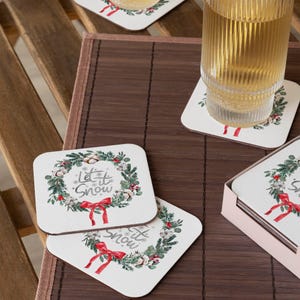 Christmas Tree Stone Coasters, Noel Coasters, Merry Christmas, Jingle ...