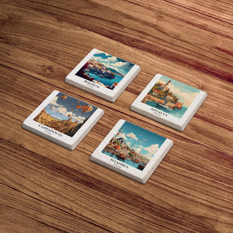 Custom Travel Stone Coasters, Custom Istanbul Travel Coaster ...