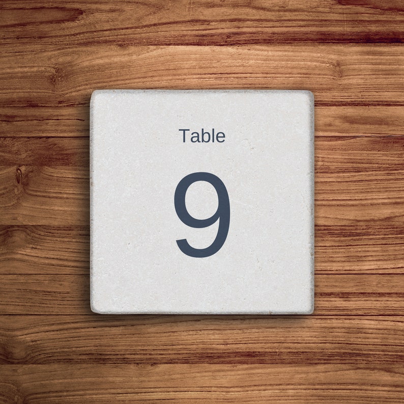 Personalized Wedding Signs, Custom Table Numbers Coasters for DIY ...