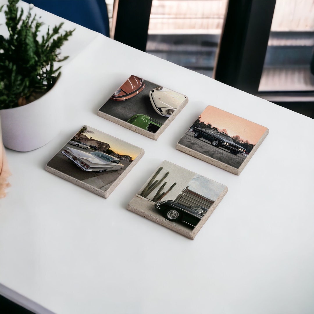 Vintage Cars Coasters, Classic Cars Coasters Set, German Cars Coasters ...