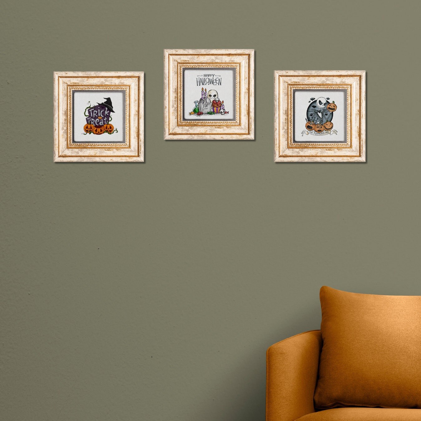 Halloween Sign Wall Art Set of Halloween Wall Hanging Spooky - Etsy