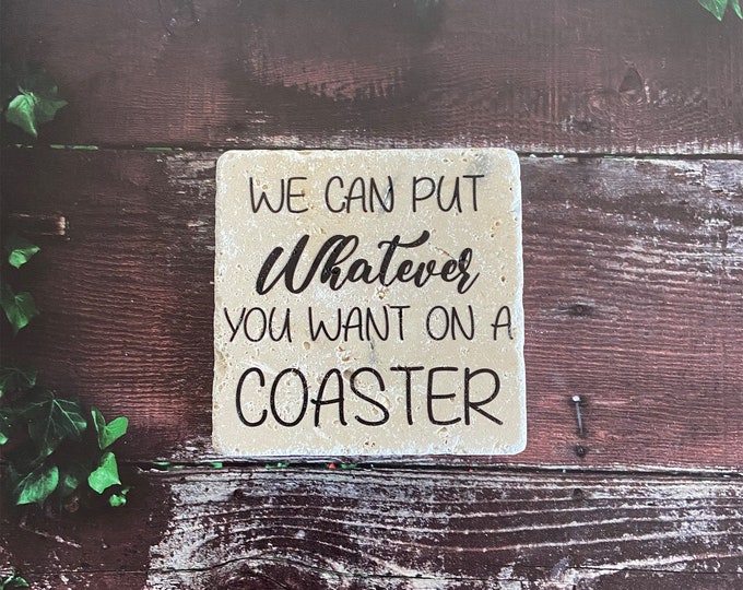 Custom Logo on Stone Coasters, Personalized Coaster, Personalized Gift ...