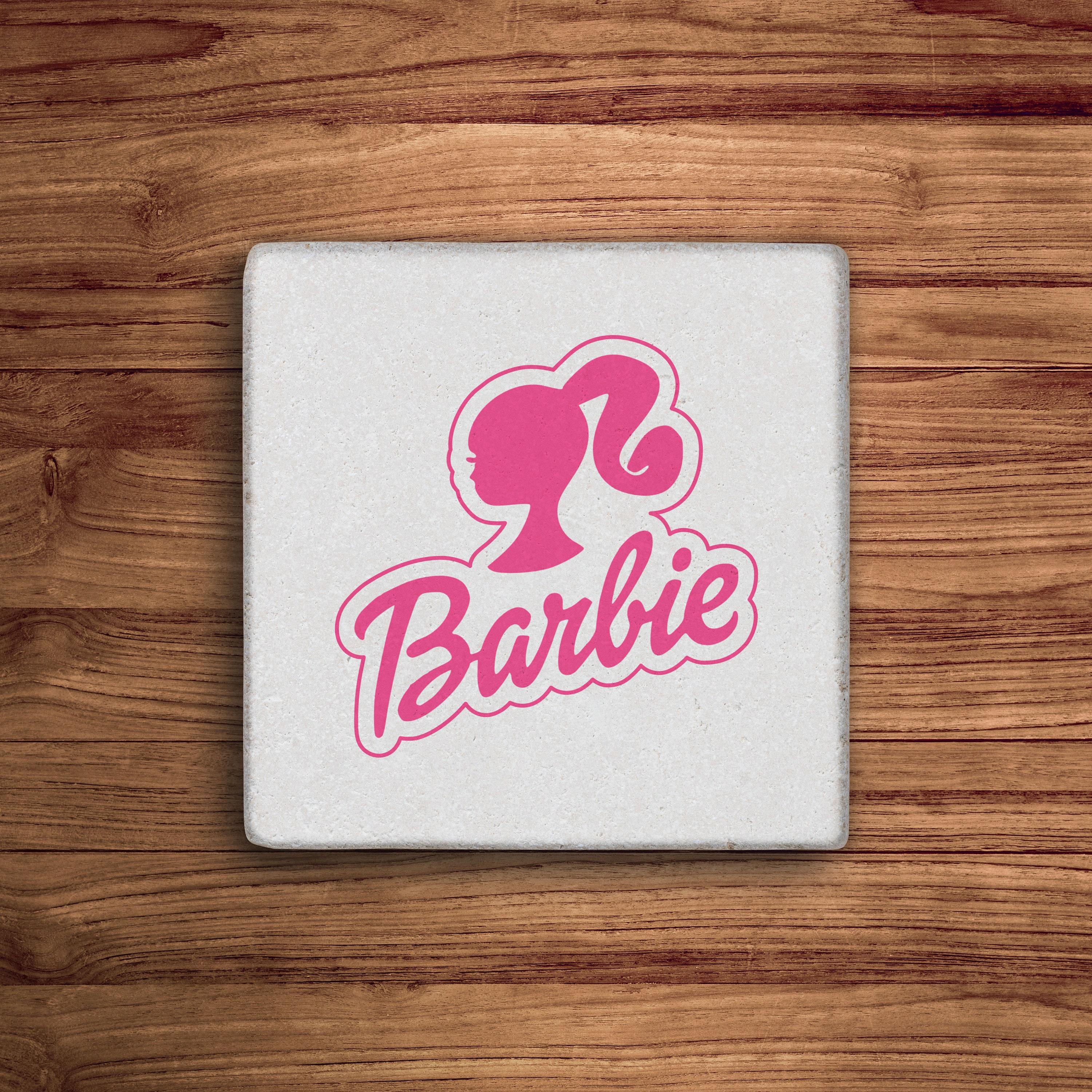 Barbie Stone Coasters, Barbie the Movie Coasters Set, Home Decor ...