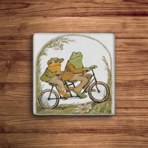 Frog and Toad Stone Coaster Set, Frog & Toad Wood Coasters, Vintage ...