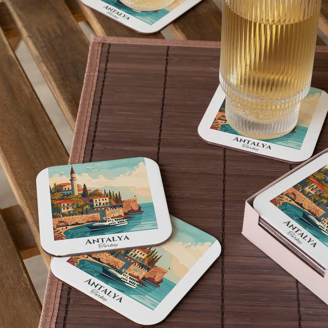 Custom Travel Stone Coasters, Custom Istanbul Travel Coaster ...