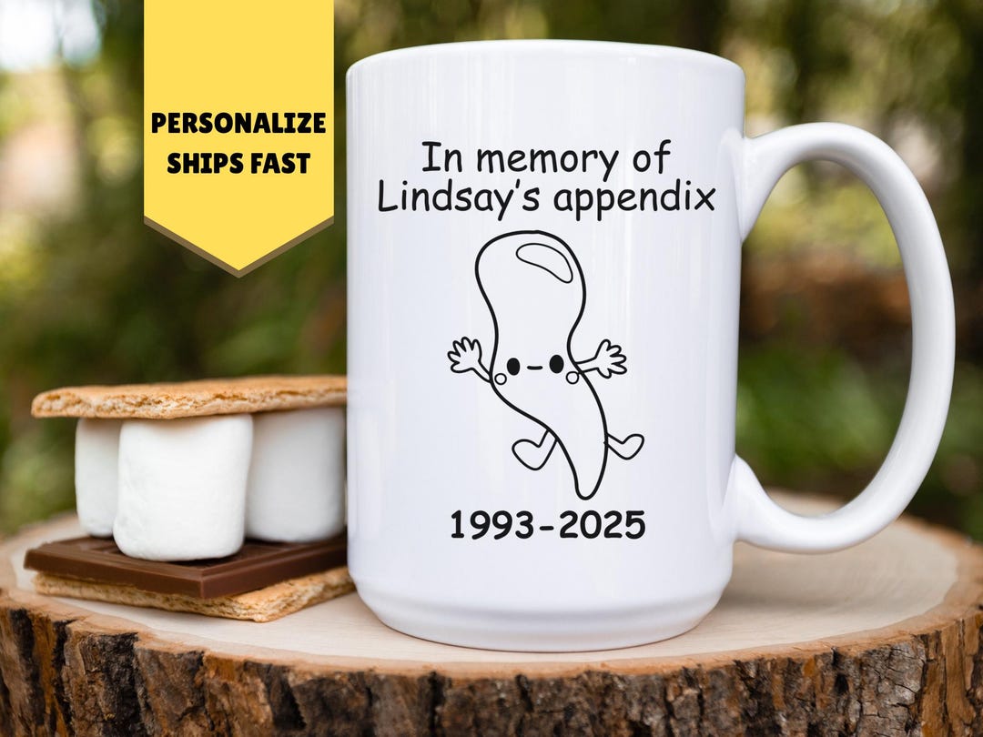 Appendix Removal Gag Gift Idea Mug 11oz Personalized Funny Coffee Cup ...