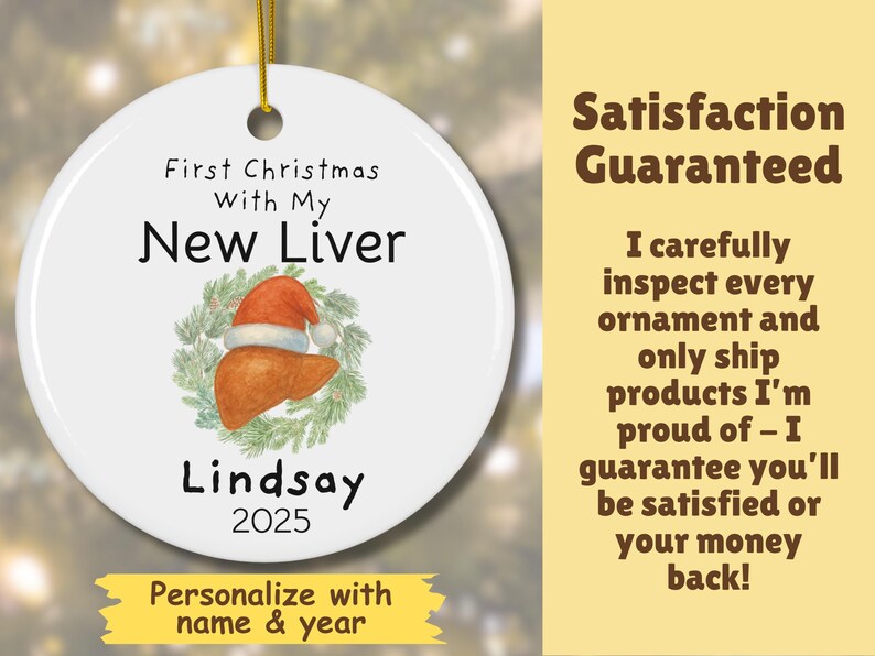 Personalized Liver Transplant Ornament, Handmade Custom Liver ...