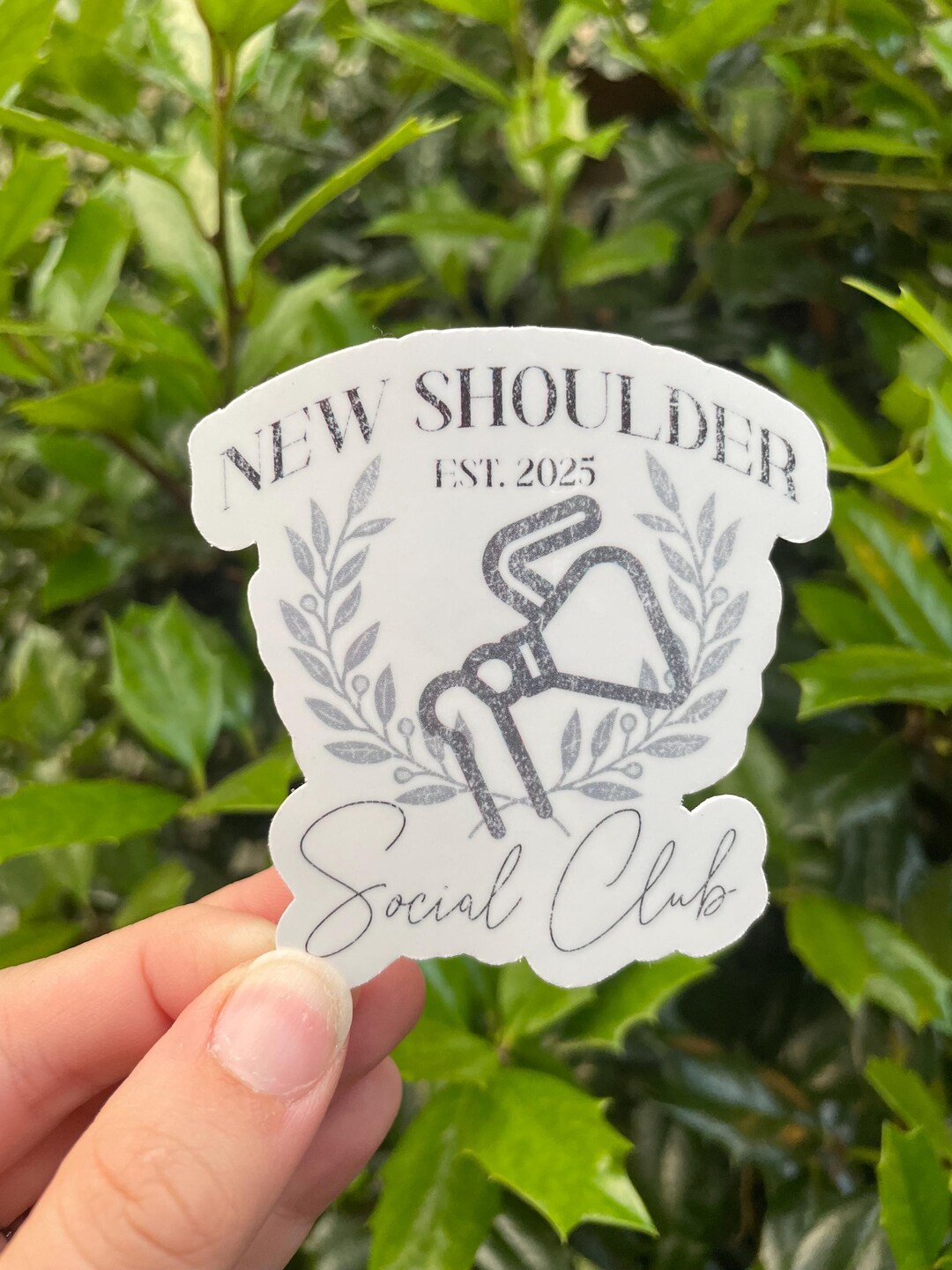 Shoulder Replacement Social Club Sticker, Funny Shoulder Joint Surgery ...
