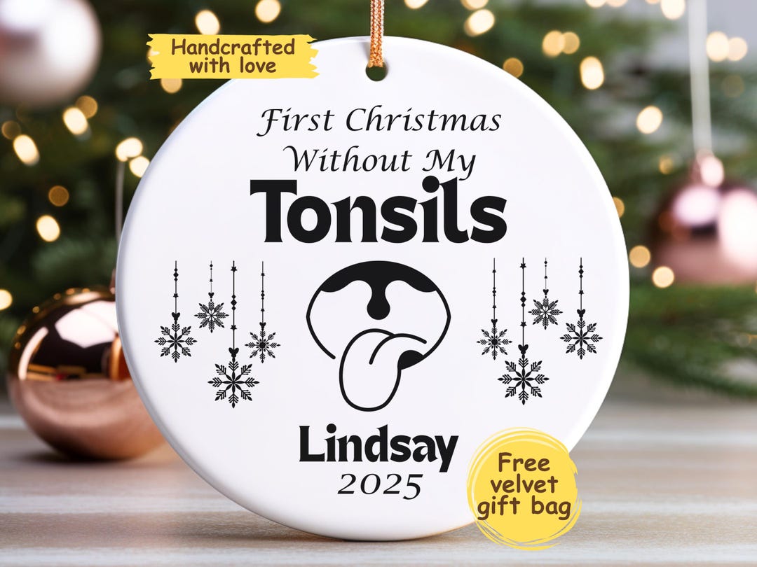 Personalized Tonsillectomy Ornament, Handmade Custom Tonsils Removal ...