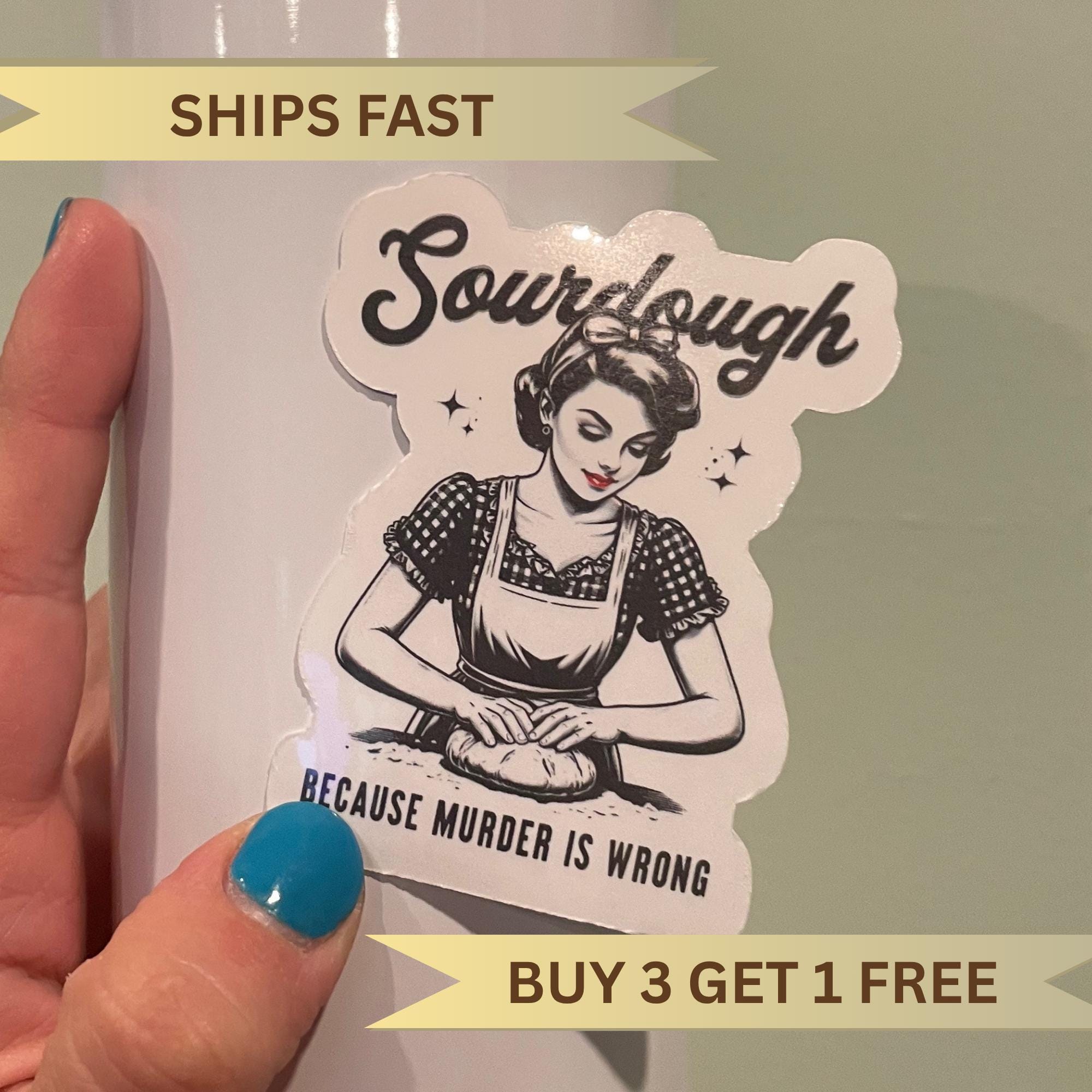 Sourdough Meme Sticker, Handmade Baking Present, Cute Gift Idea for ...