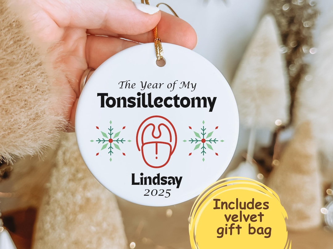 Personalized Year of Tonsillectomy Ornament, Handmade Custom Tonsils ...