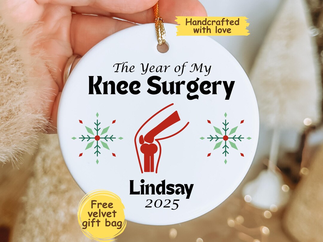 Personalized Year of Knee Replacement Ornament, Handmade Custom Knee ...