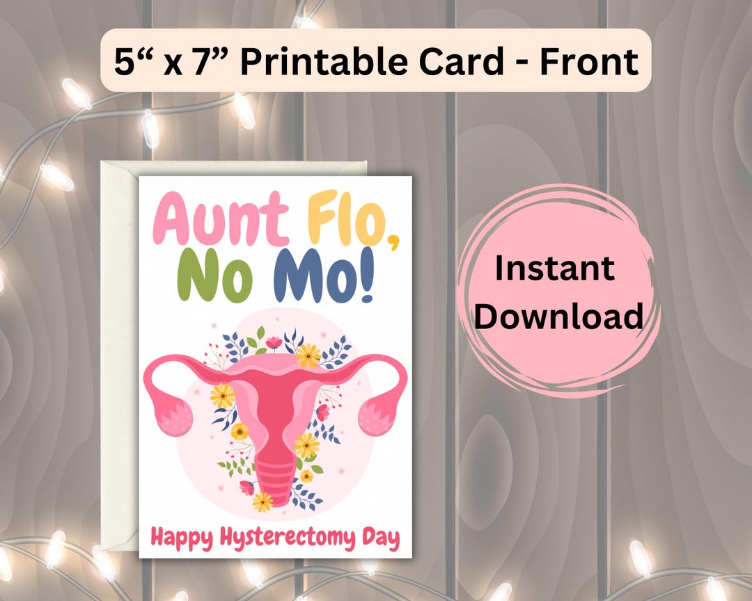 Instant Download Hysterectomy Card Surgery Recovery Gift Wife Girlfriend Digital Download Tubal ...