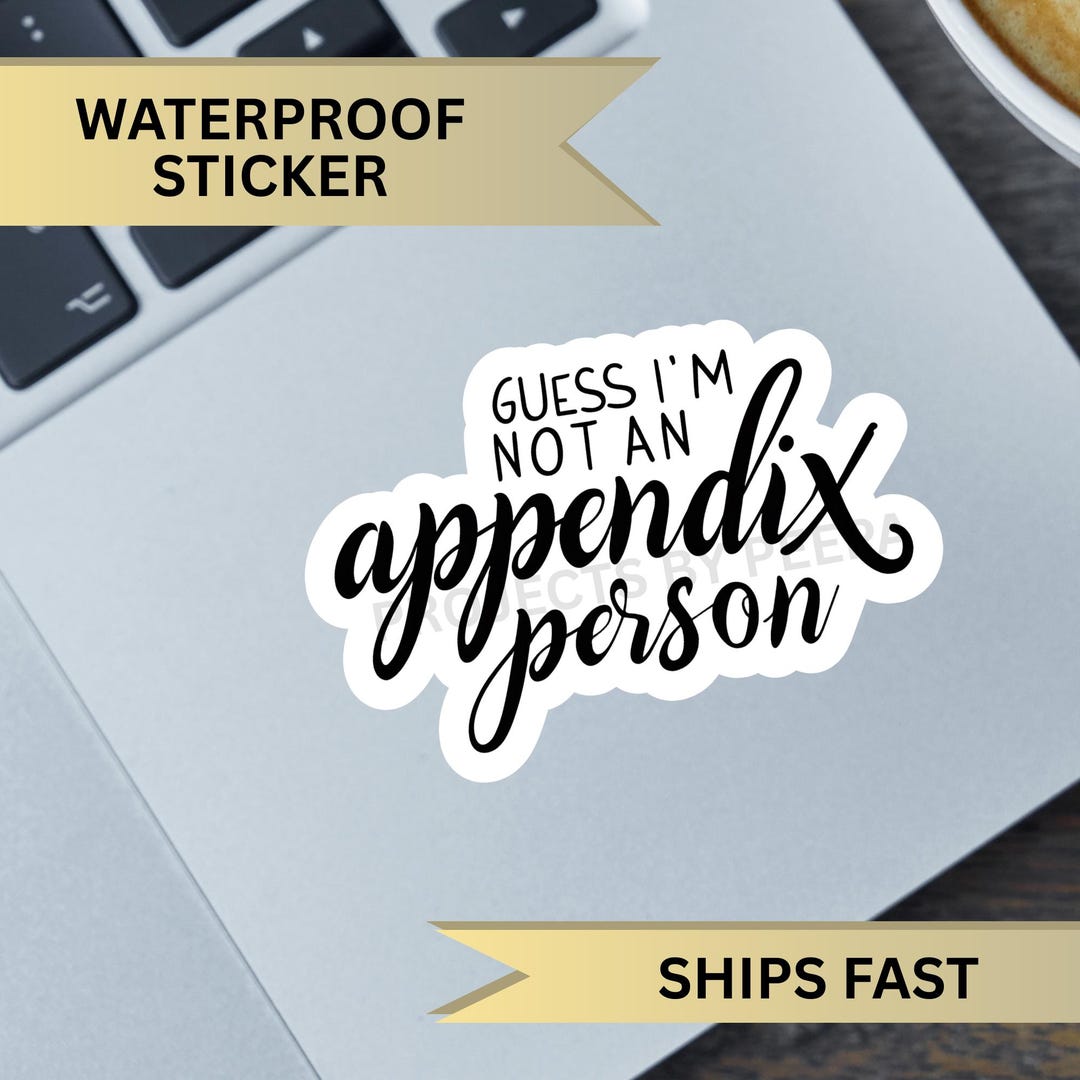 Appendix Holographic Sticker, Handmade Appendectomy Surgery Gift, Gift ...