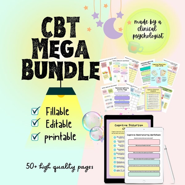 Cbt Worksheet Bundle - Etsy