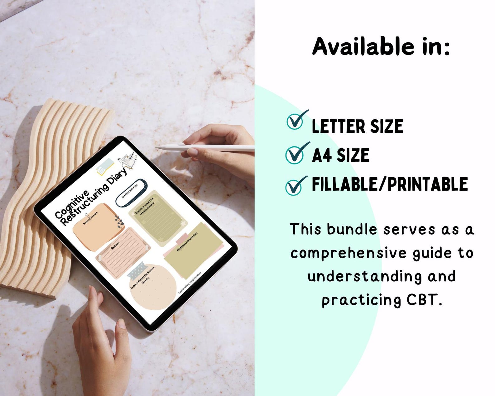 CBT Bundle CBT Worksheets Cognitive Behavior Therapy Cognitive ...