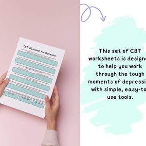 CBT for Depression, Depression Worksheets, CBT Worksheets for ...