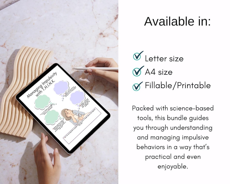 Impulse Control Worksheets, ADHD Therapy Worksheets, Impulse Buying ...