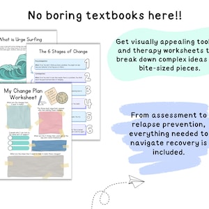 Addiction Recovery Worksheets: CBT, Urge Surfing, Stages of Change ...