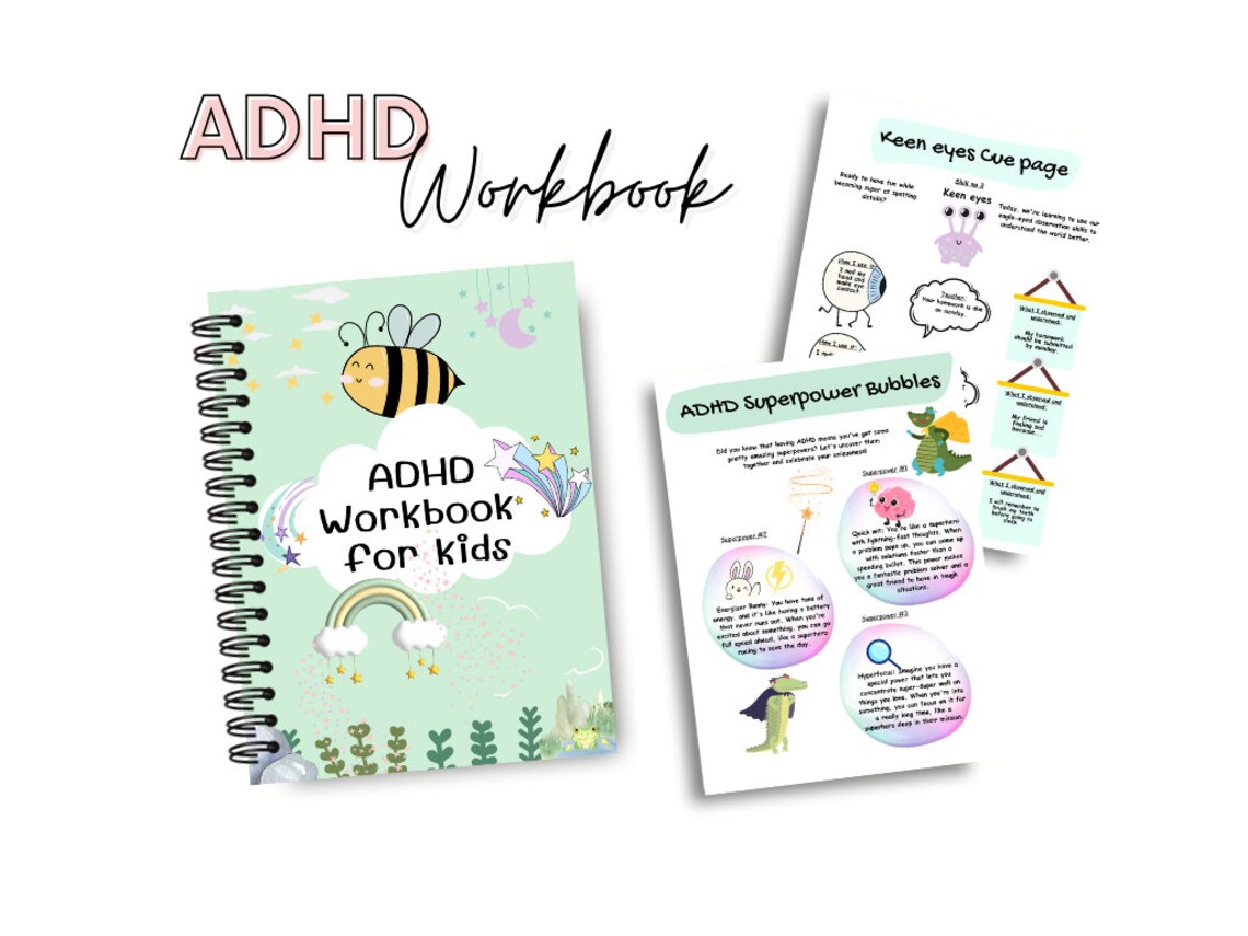 Kids Therapy Worksheets Bundle Mental Health Kids Activity Books ...