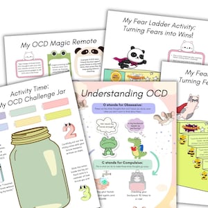 OCD Worksheets for Kids, ERP for Kids Ocd Exposure Therapy for Kids ...