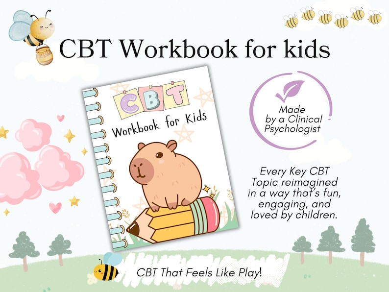 CBT Workbook Kids CBT Children Therapy Worksheets CBT Resources for ...
