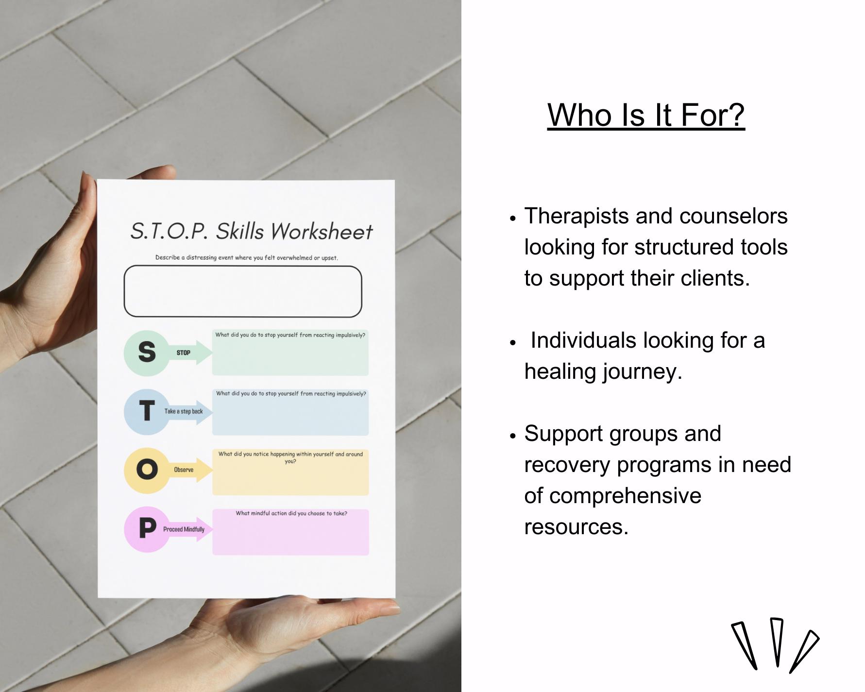 DBT Distress Tolerance Bundle: Skills Worksheets & Flashcards - Etsy