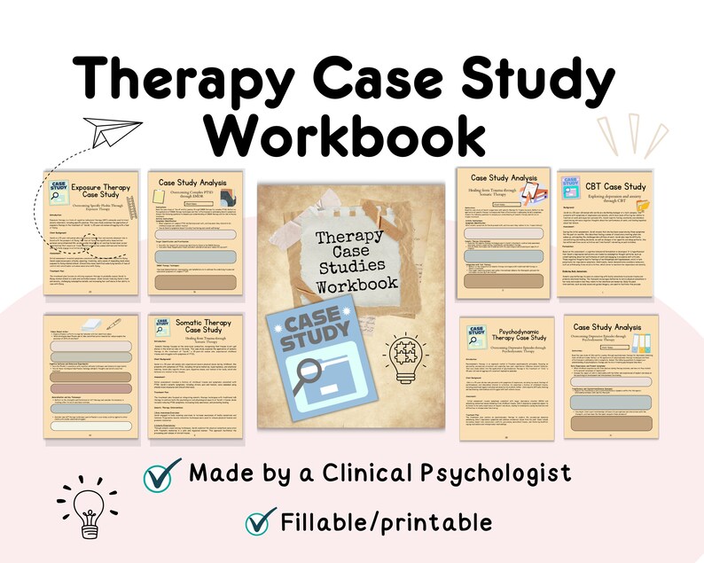 Therapy Case Study Workbook, CBT, DBT, EMDR, Somatic Therapy ...