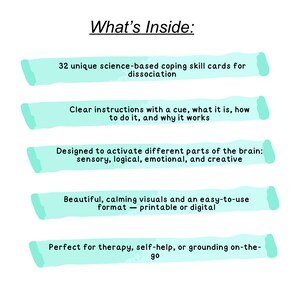Dissociation Cards Coping Skills Dissociation Worksheets Derealization ...