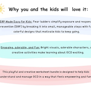 OCD Worksheets for Kids, ERP for Kids Ocd Exposure Therapy for Kids ...