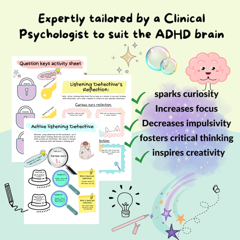 Kids ADHD Workbook Adhd Activities Kids Adhd Worksheets Printable Kids ...