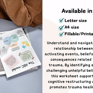 CPT Worksheet, ABC Worksheet Trauma, Cognitive Processing Therapy, CPT ...