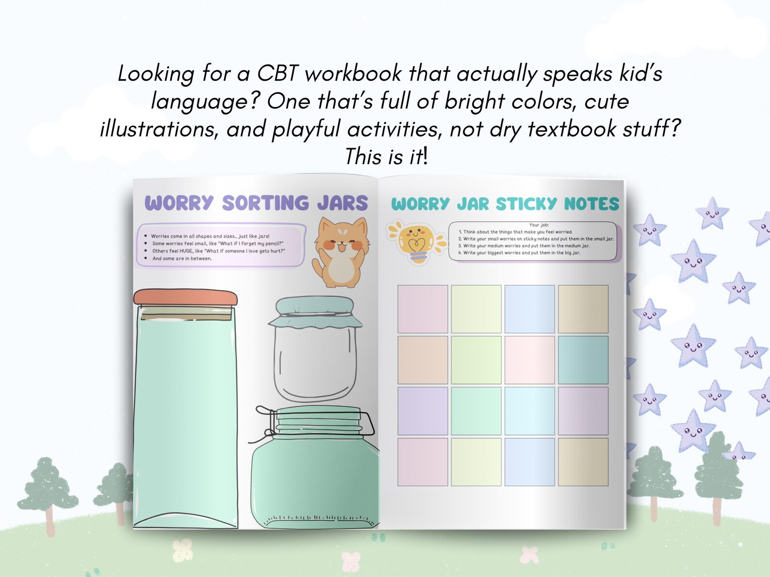 CBT Workbook Kids CBT Children Therapy Worksheets CBT Resources for ...