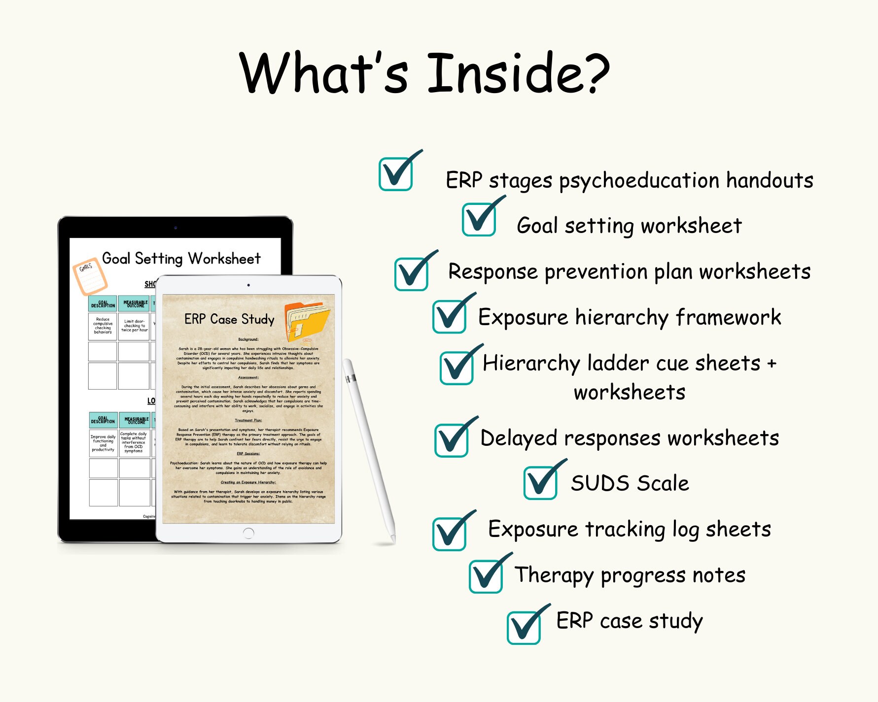ERP Worksheets, Exposure and Response Prevention Therapy, Exposure ...