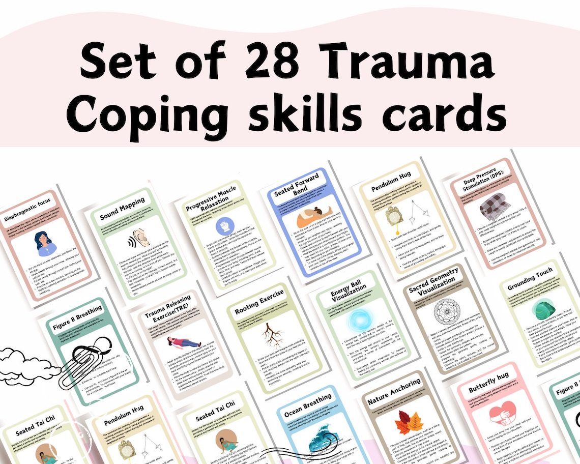 Trauma Worksheets, Trauma Therapy Bundle, Trauma Workbook, Therapy ...