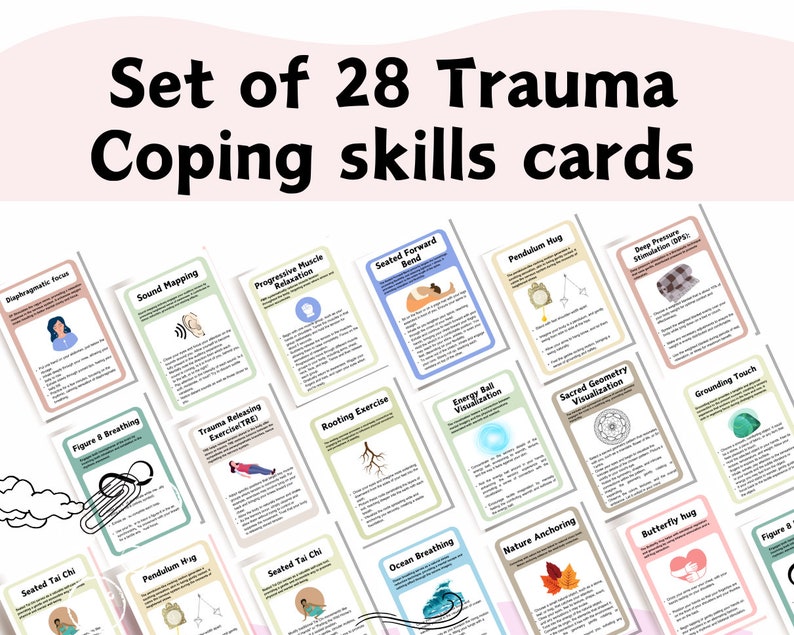 Trauma Worksheets, Trauma Therapy Bundle, Trauma Workbook, Therapy ...